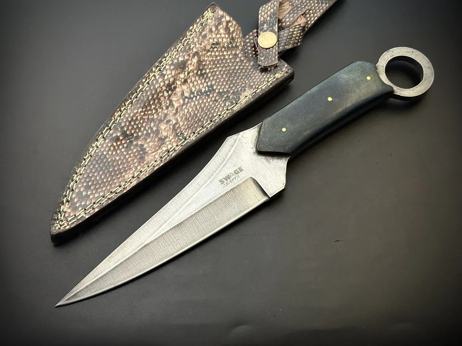 Hand Forged Spring Steel Spear Point Bowie Knife – Jayger
