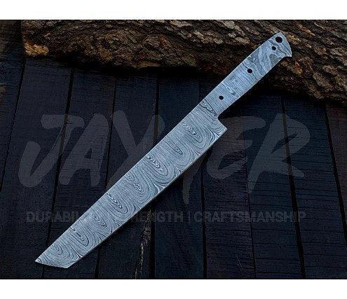 Damascus Steel Bread Knife Blank Blade – K21 – Jayger