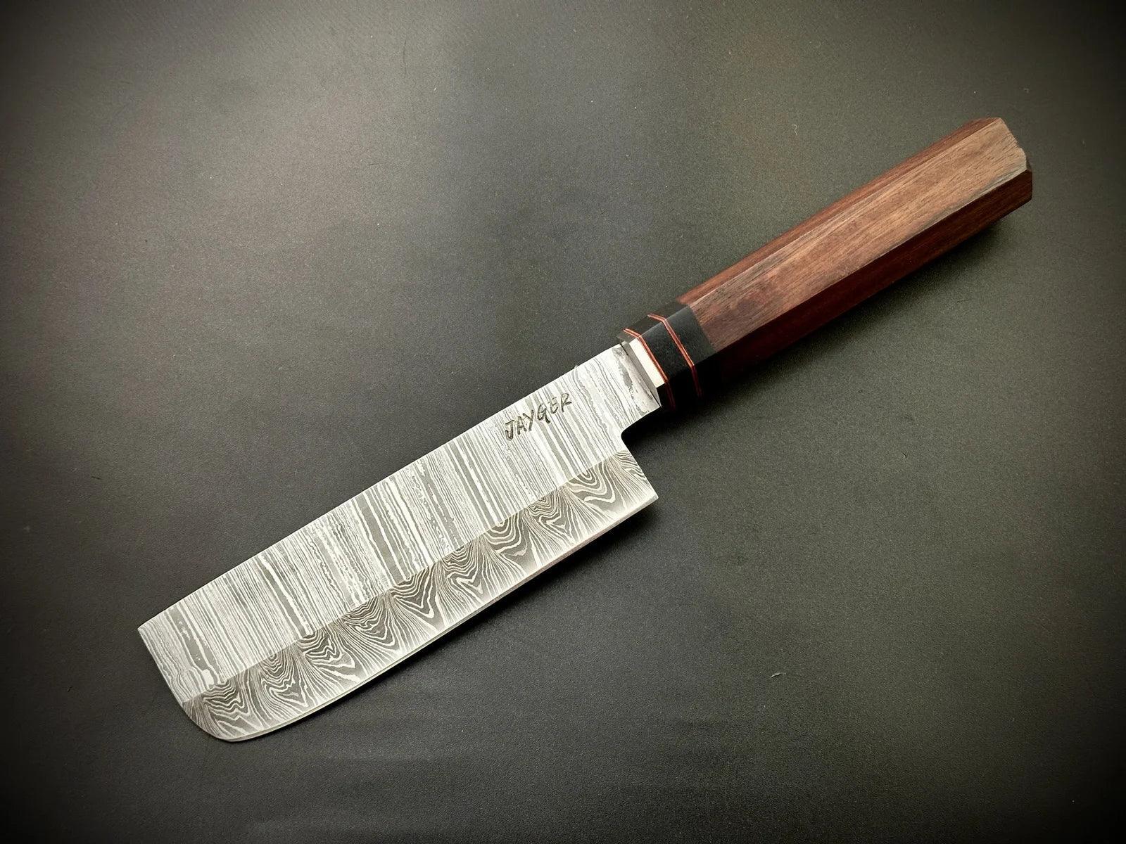 Hand Forged Damascus Steel Nakiri Knife – KD14 – Jayger